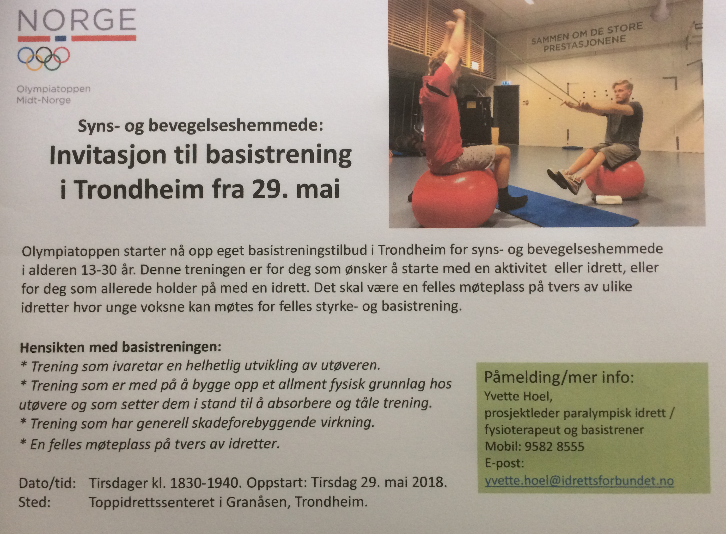 Basistrening for syns- og bevegelseshemmede (Trondheim)